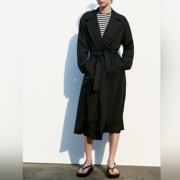 Zara | Jackets & Coats | Zara Flowy Trench Coat | Poshmark